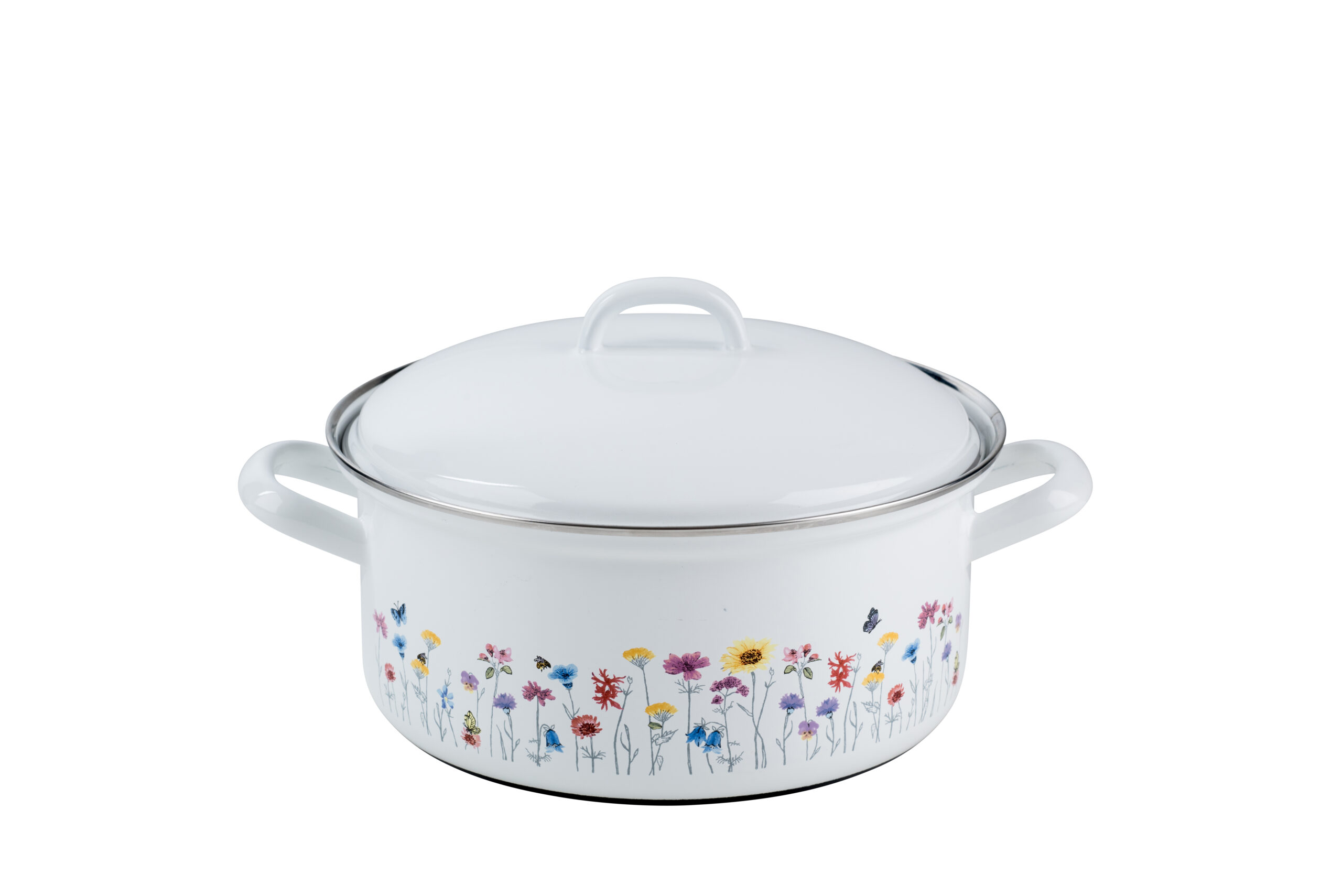 Riess emaille lage pan Flora 20 cm - Oostenrijkse winkel